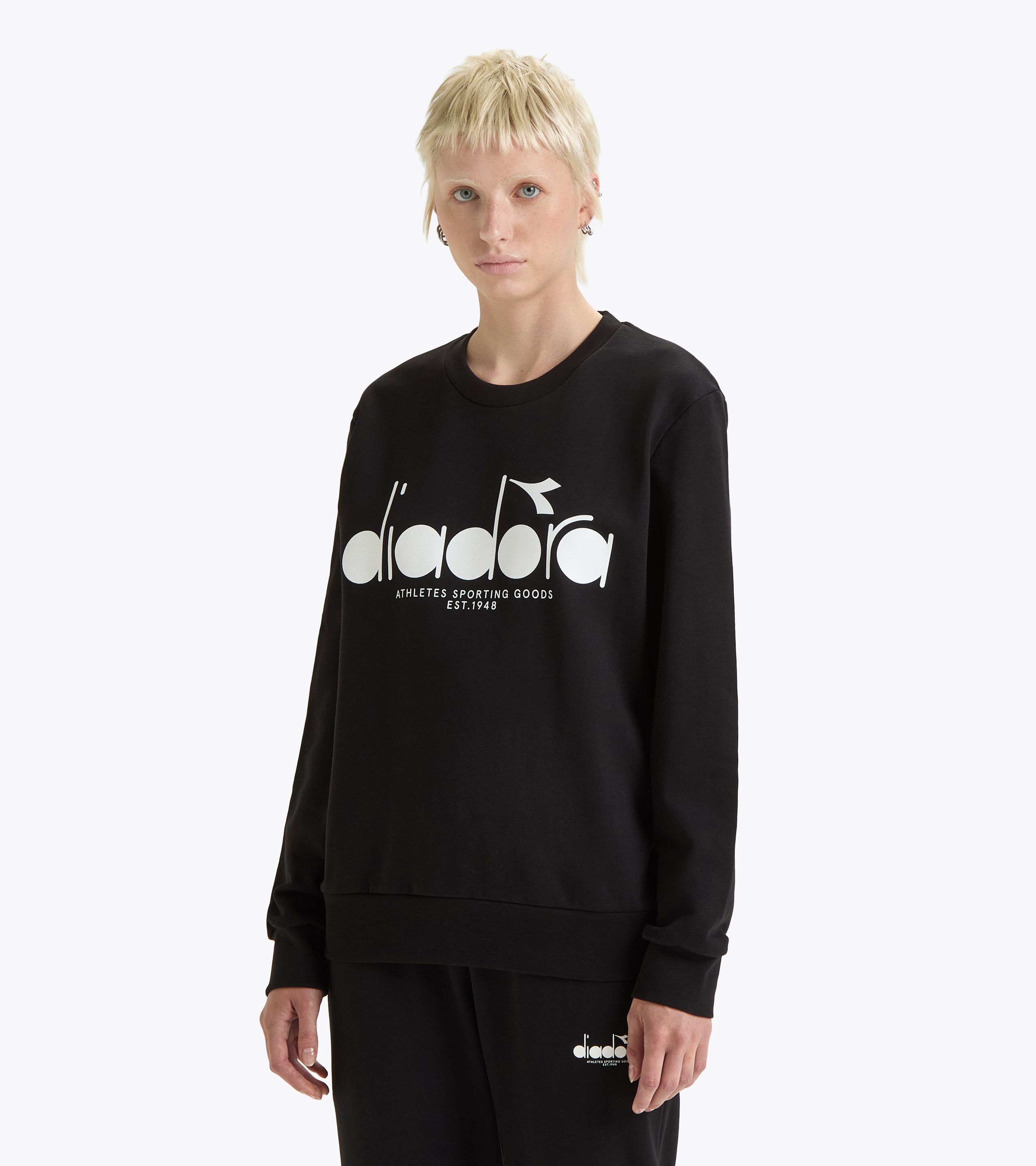 SWEATSHIRT CREW LOGO Cotton crewneck - All-Gender - Diadora Online Store US